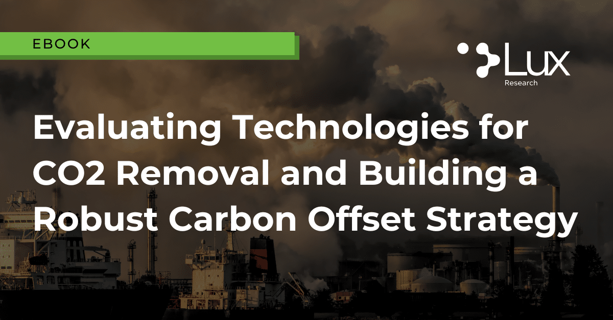 Evaluating Technologies for CO2 Removal and Building a Robust Carbon ...