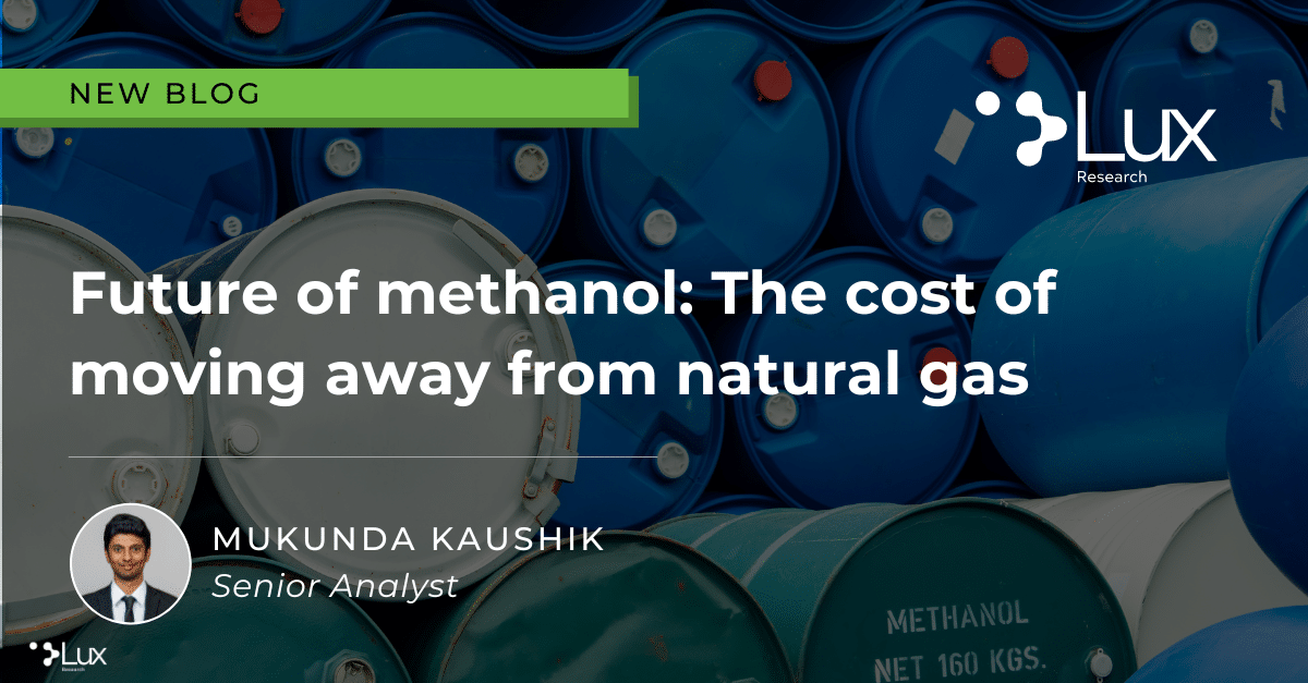 Future of Methanol: Costs of Leaving Natural Gas