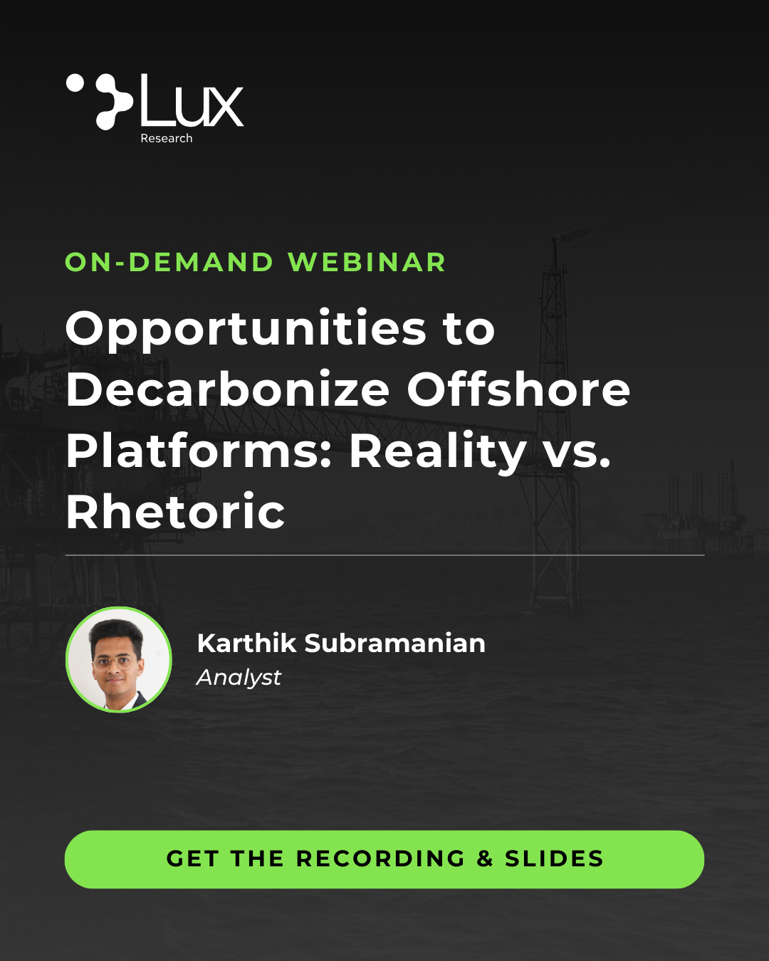 Opportunities to Decarbonize Offshore Platforms: Reality vs. Rhetoric ...
