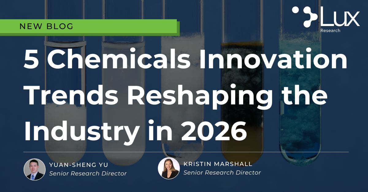 5 Chemicals Innovation Trends Reshaping the Industry in 2026 - Lux Research